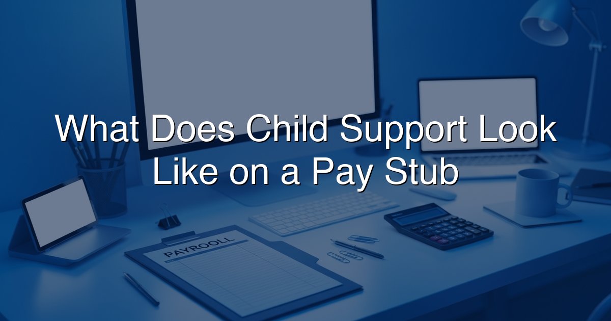 What Does Child Support Look Like on a Pay Stub? (2026)